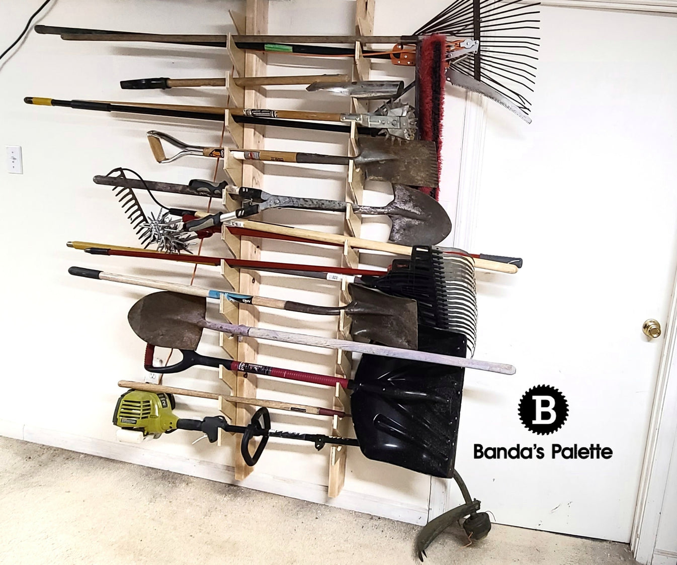 Yard Tool Rack, Gardening Rack, Rack, Storage Rack, Rake Rack, Yard To ...