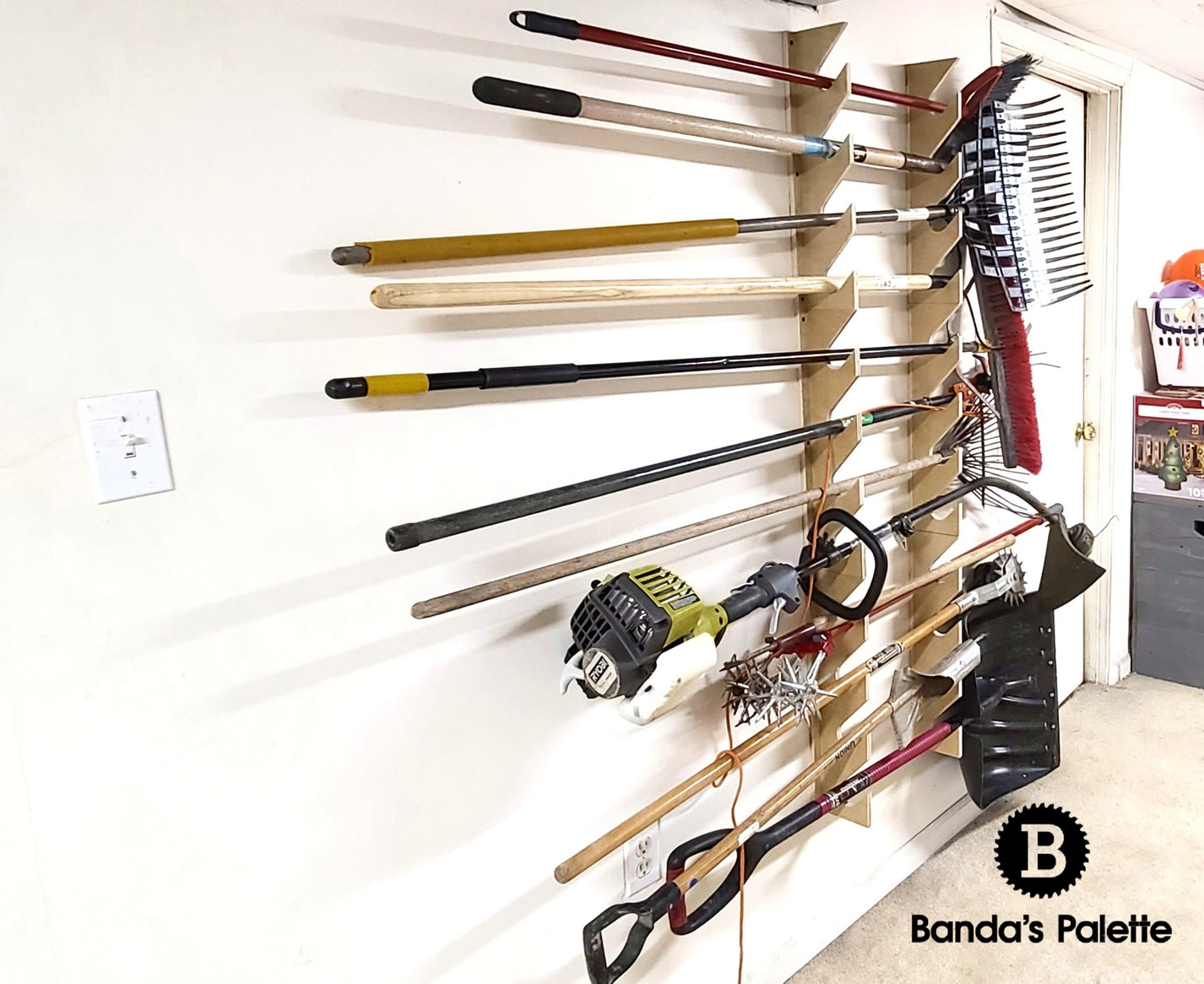 Yard Tool Rack, Gardening Rack, Rack, Storage Rack, Rake Rack, Yard To ...