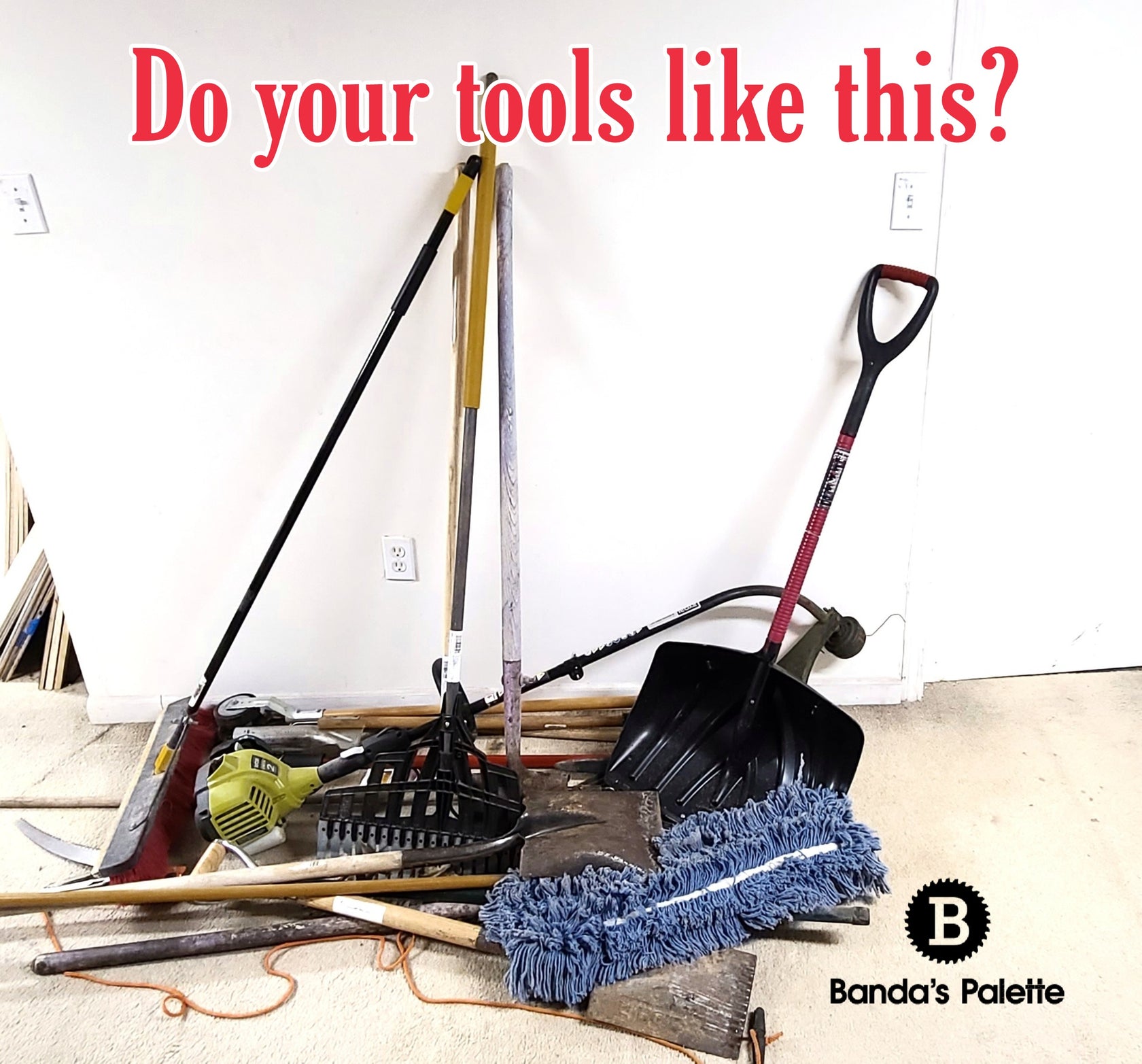 Yard Tool Rack, Gardening Rack, Rack, Storage Rack, Rake Rack, Yard To ...